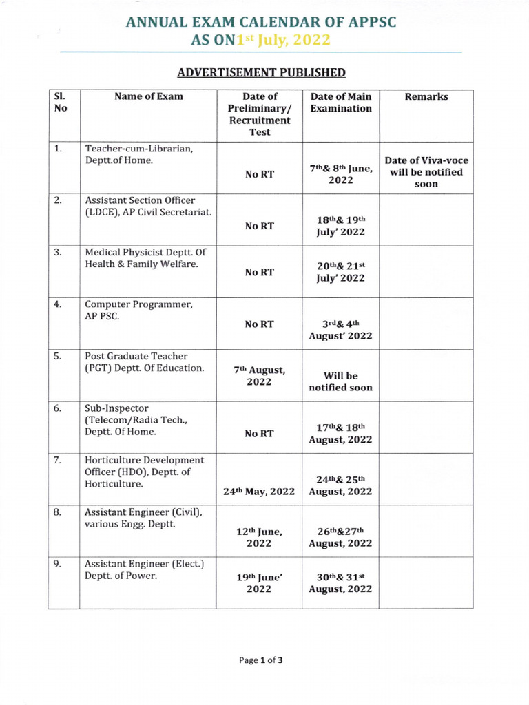 EXAM_CALENDER_APPSC | PDF