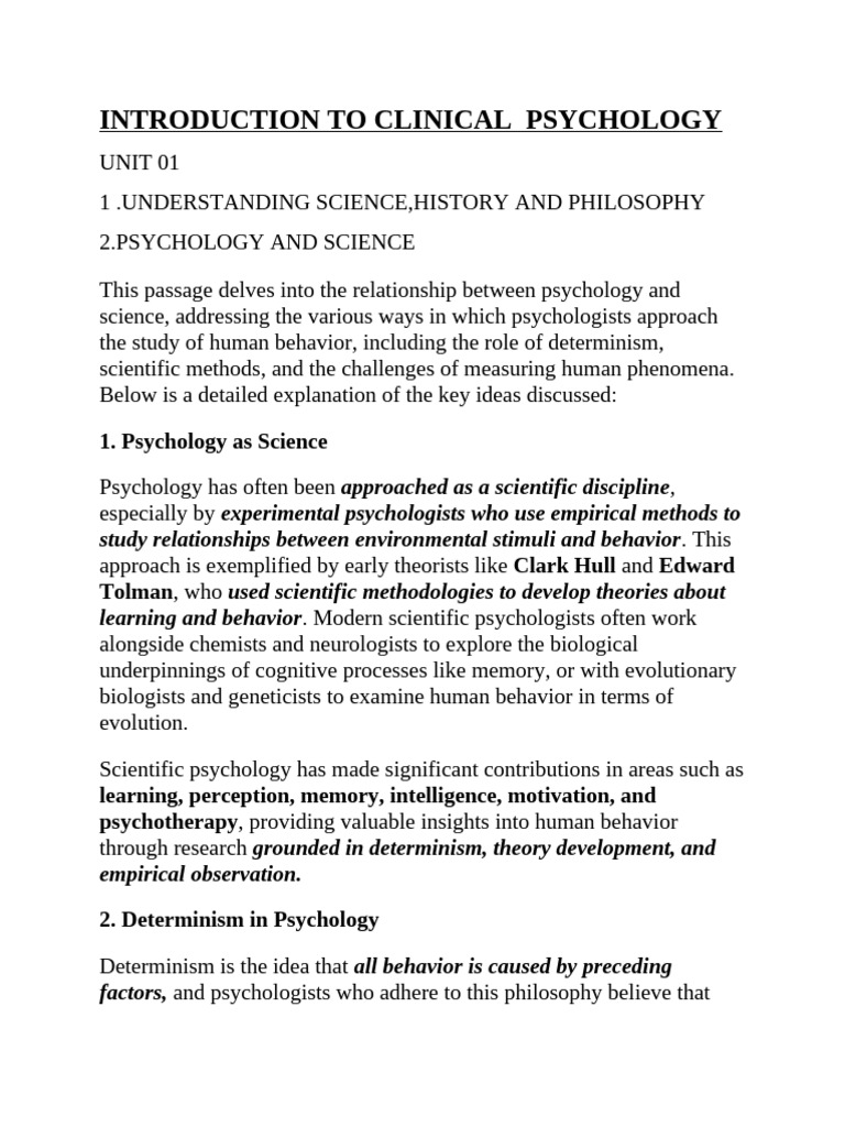 Introduction To Clinical Psychology | PDF | Psychotherapy | Clinical Psychology