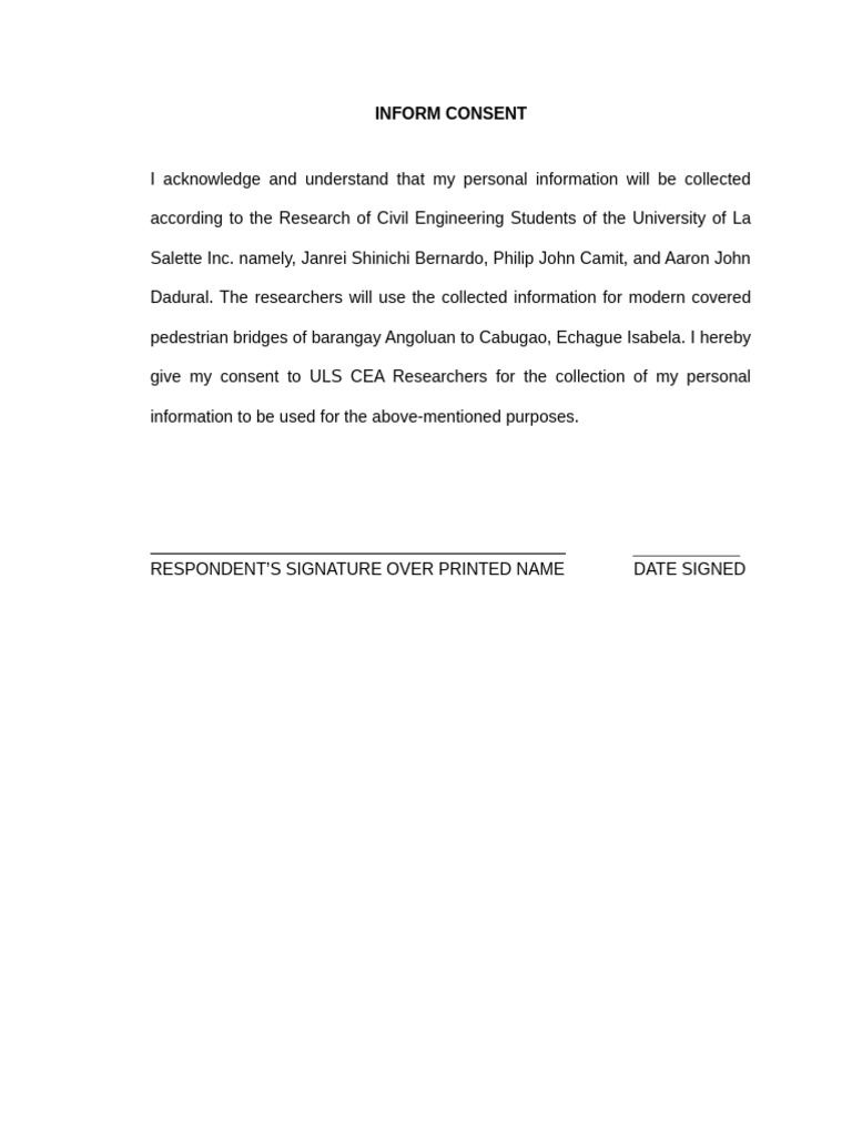 Consent Form Thesis 2025 | PDF