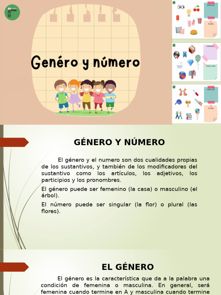 Género y Número | PDF | Género gramatical | Numero Gramatical