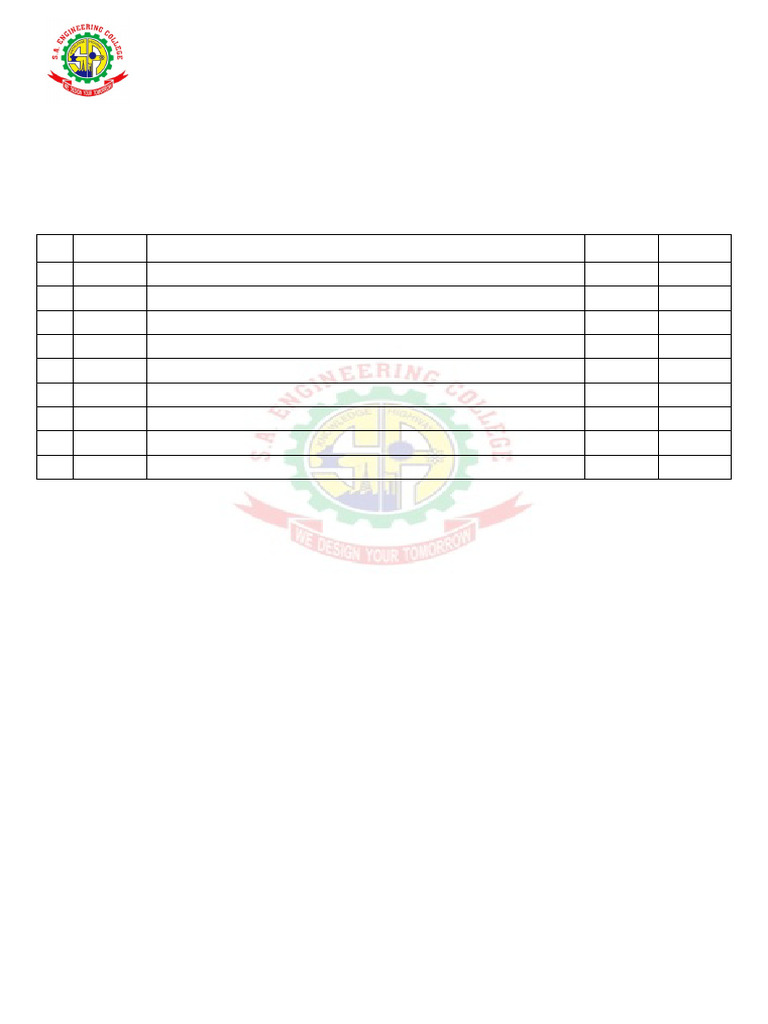 S.A. Engineering College: Office of The Controller of Examinations ...