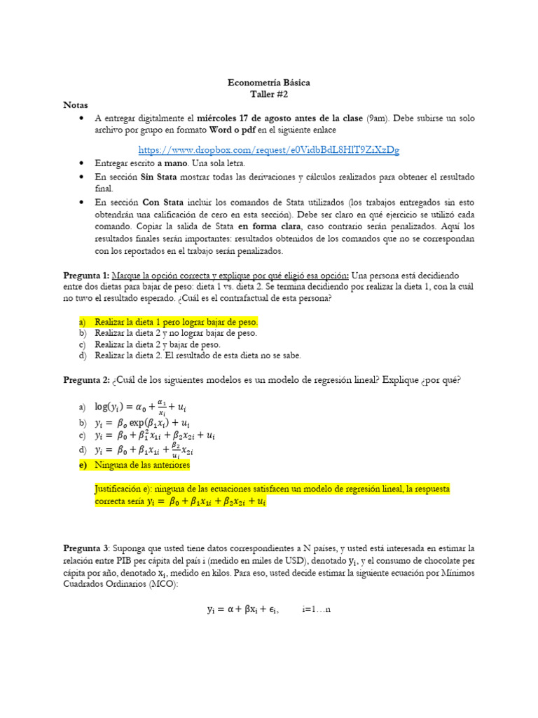 Grupo5 Econometria | PDF | Mínimos cuadrados ordinarios | Análisis de regresión