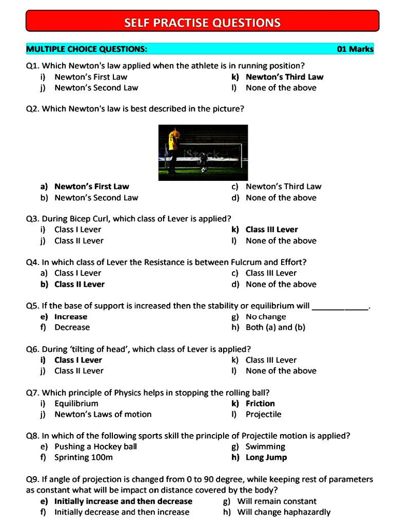 Self Practice Questions Chapter 8 | PDF