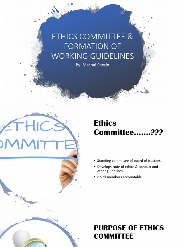 BS Lecture 4 Ethic Committees and Working Guidelines | PDF | American ...