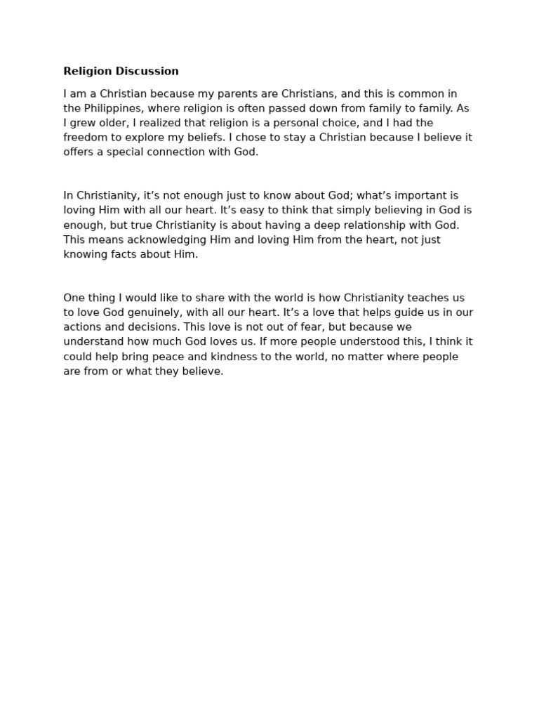 Religion Discussion | PDF