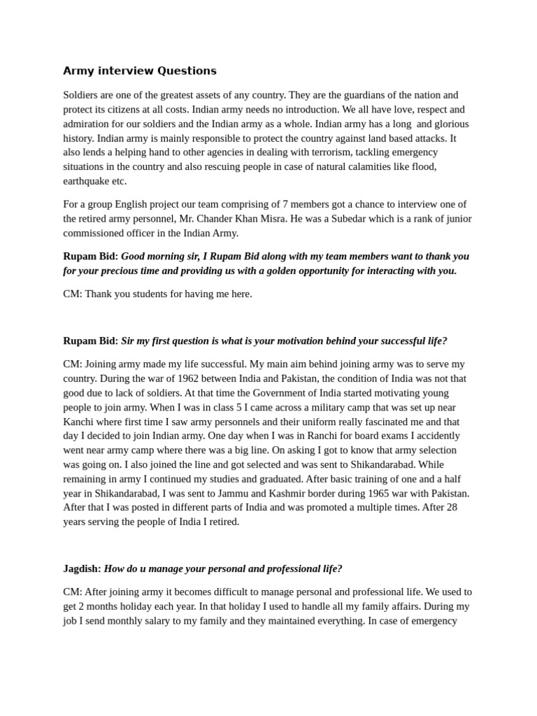 Interviw Questions 1 | PDF