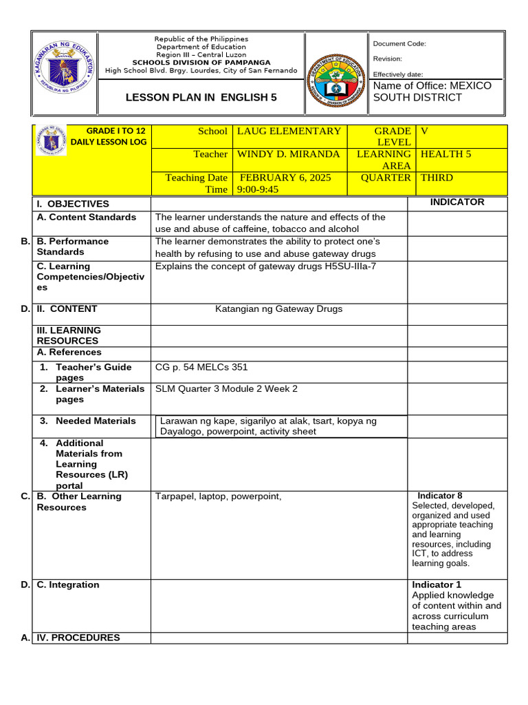 COT-3rd Q Health 5 | PDF