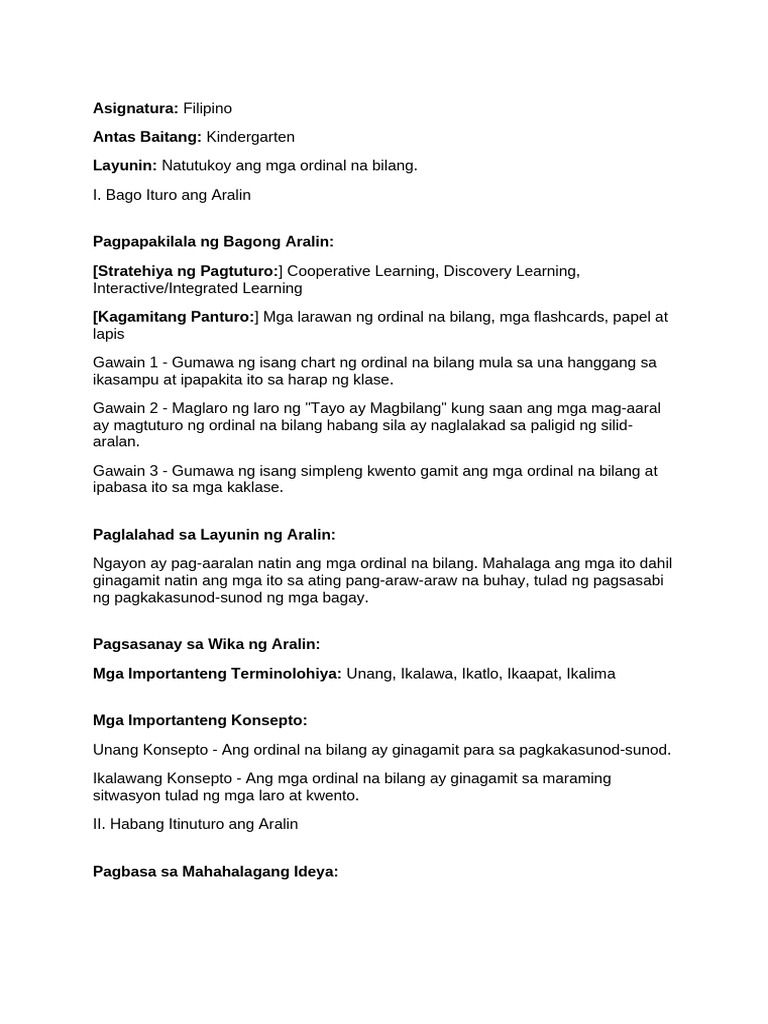 Ordinal Numbers | PDF