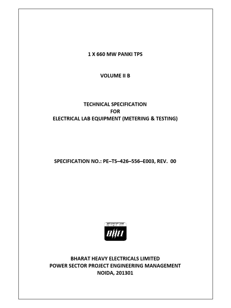 TechnicalSpecification 2022 09 21 03 - 25 - 22 | PDF | Power Supply | Mains Electricity