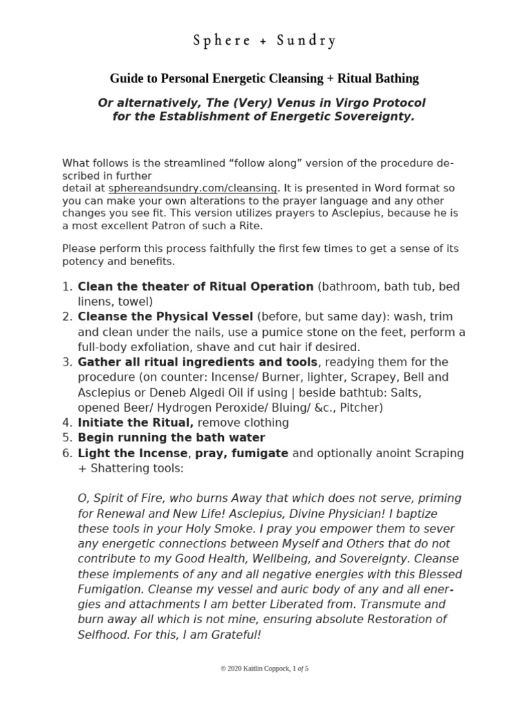Guide To Energetic Cleansing and Ritual Bathing by Kaitlin Coppock of ...
