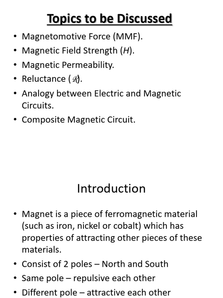 EAT118-Chapter 2 - Magnetic Circuit Theory - Part 1 | PDF | Magnetic ...