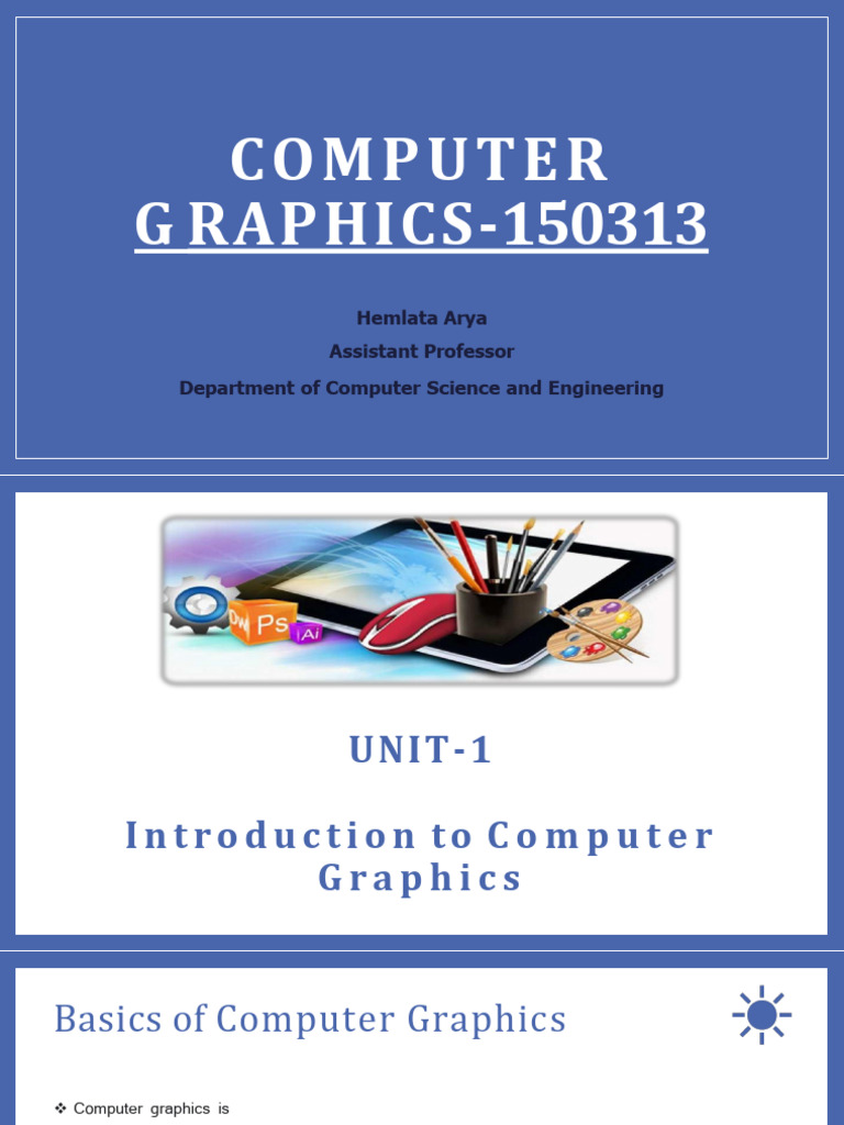 UNIT-1st Computer Graphics | PDF | Computer Monitor | Computer Graphics