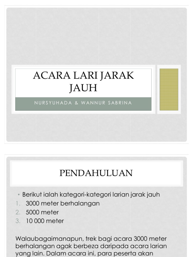 Acara Lari Jarak Jauh dan Latihan | PDF
