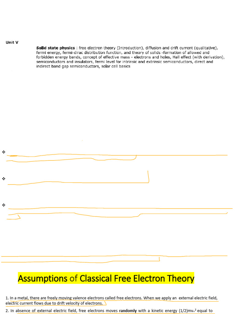 Unit-5 Solid State Physics | PDF | Electron | Electrical Resistivity And Conductivity
