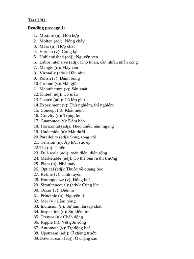 Vocab Reading Ielts | PDF