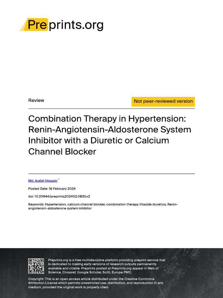 Combination Therapy For Hypertension - ARBs With Diuretics and CCBs ...