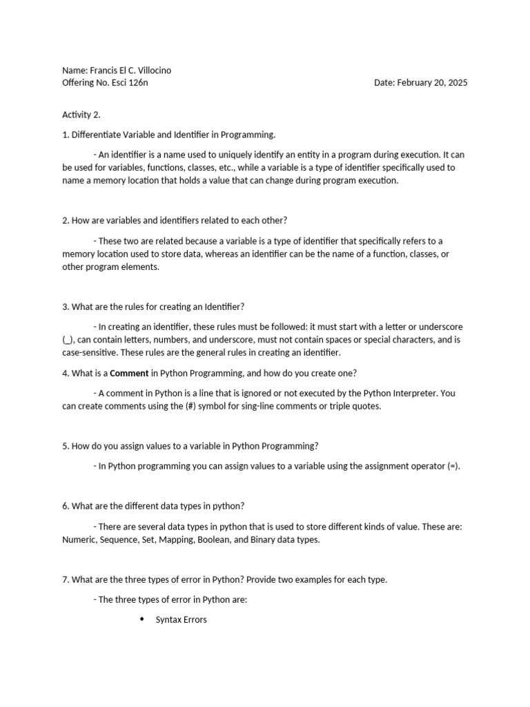 Python Programming Basics Guide | PDF