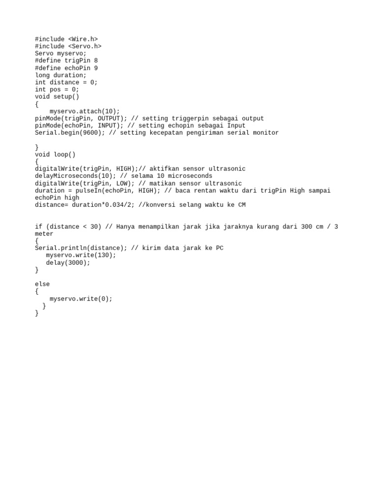 Arduino Tempat Sampah | PDF