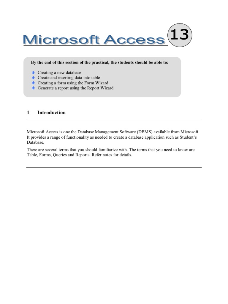 Lab 6 Access | PDF | Databases | Table (Database)