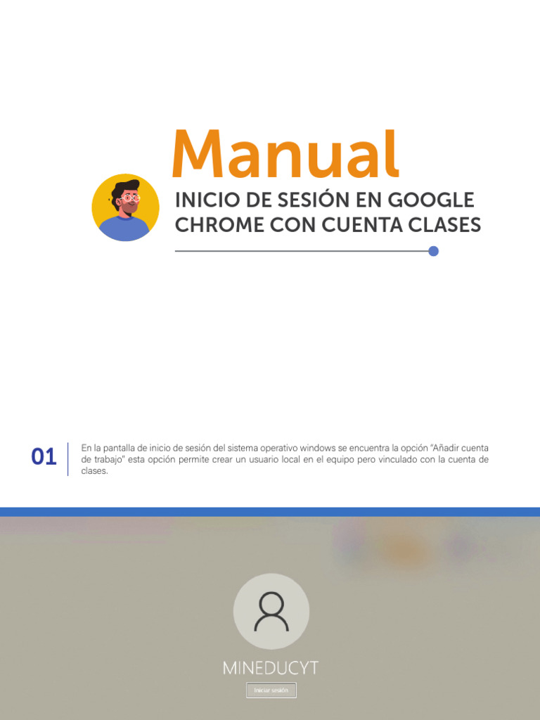 Manual Parte 1 - INICIO DE SESIÓN EN GOOGLE CHROME CON CUENTA CLASES | PDF