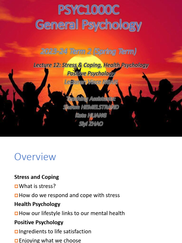 Stress, Coping, and Health Psychology | PDF | Stress (Biology) | Happiness