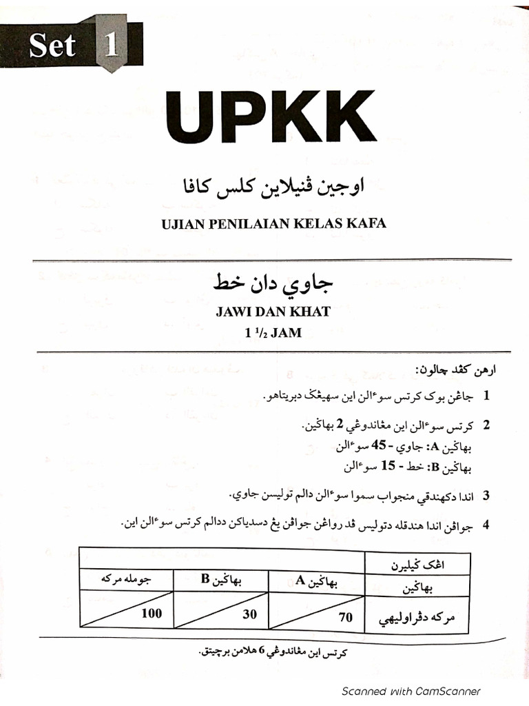 Modul UPKK Jawi Set 1 | PDF