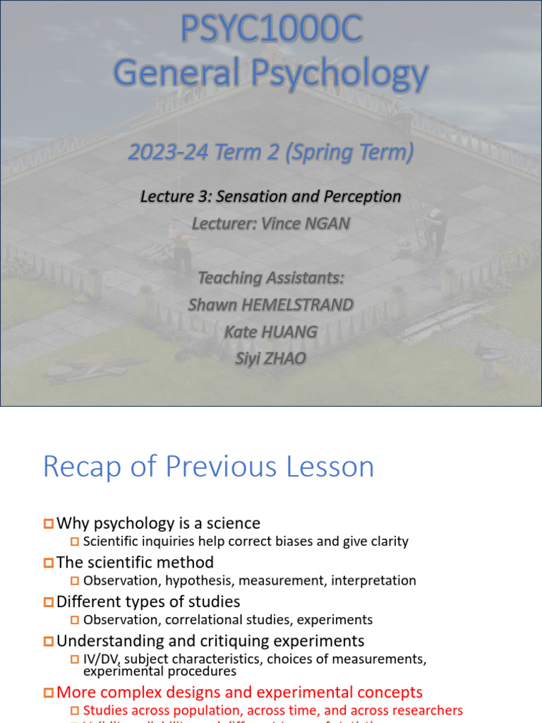 Sensation and Perception in Psychology | PDF | Visual Perception | Color