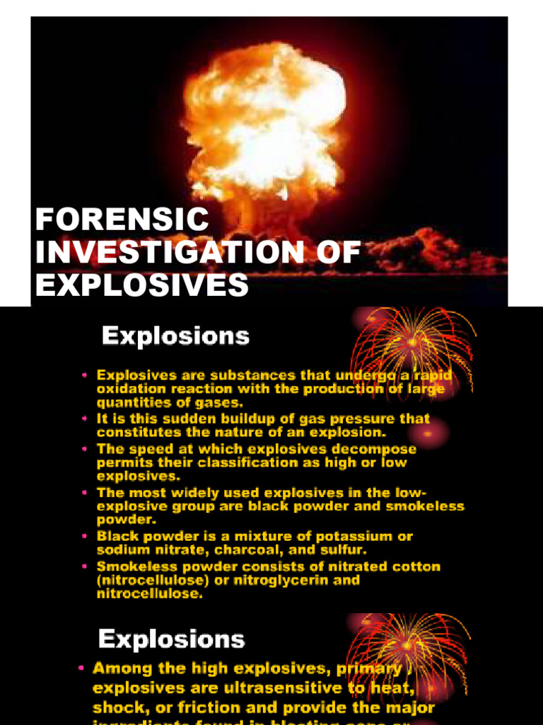 CHAPTER 5. Forensic Investigation of Explosives | PDF
