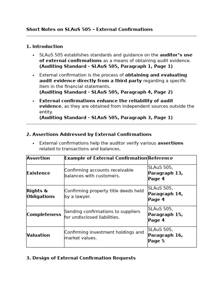 External Confirmation 505 | PDF | Audit | Auditor's Report