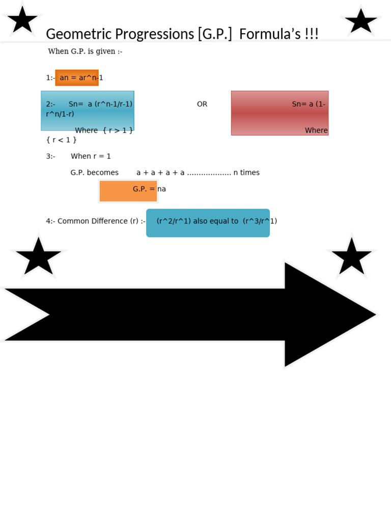 Geometric Progressions | PDF