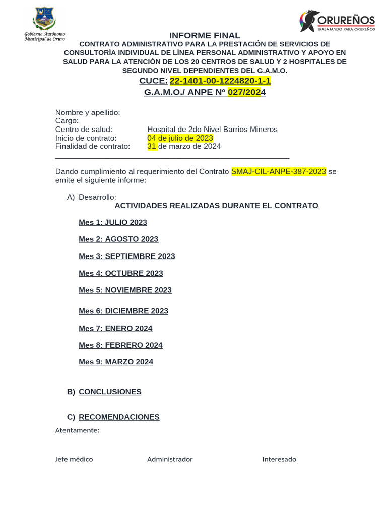 INFORME FINAL2024 | PDF