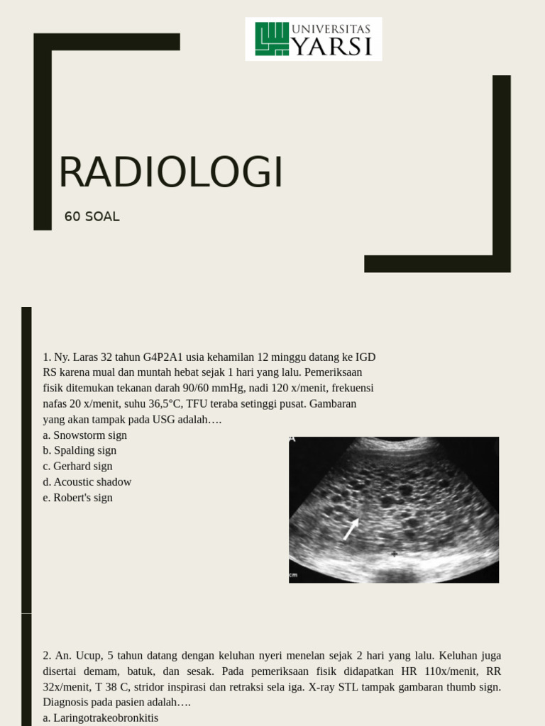 SOAL RADIOLOGI 2 | PDF