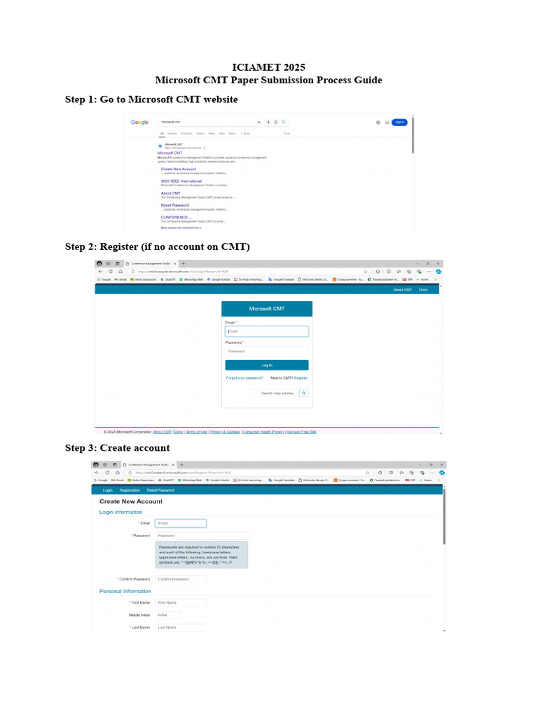 Microsoft CMT Paper Submission Process | PDF