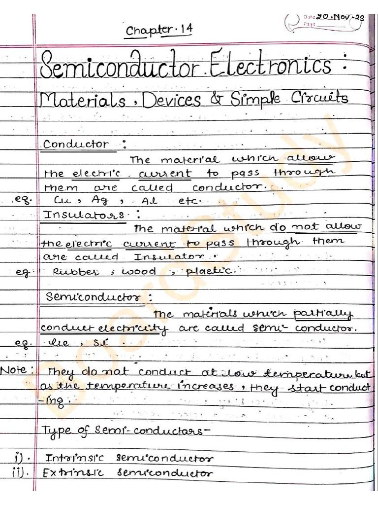 Chapter 14 Physics Semiconductor | PDF
