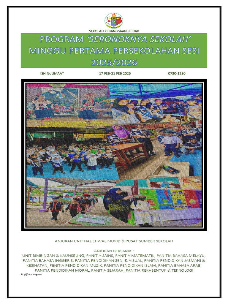 Program Minggu Pertama Sekolah | PDF