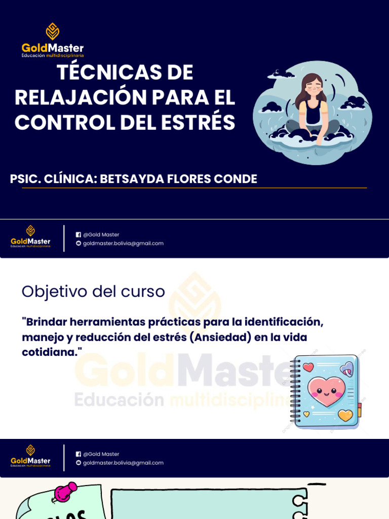 Técnicas de Relajación para Controlar Estrés | PDF | Ansiedad | Estrés ...