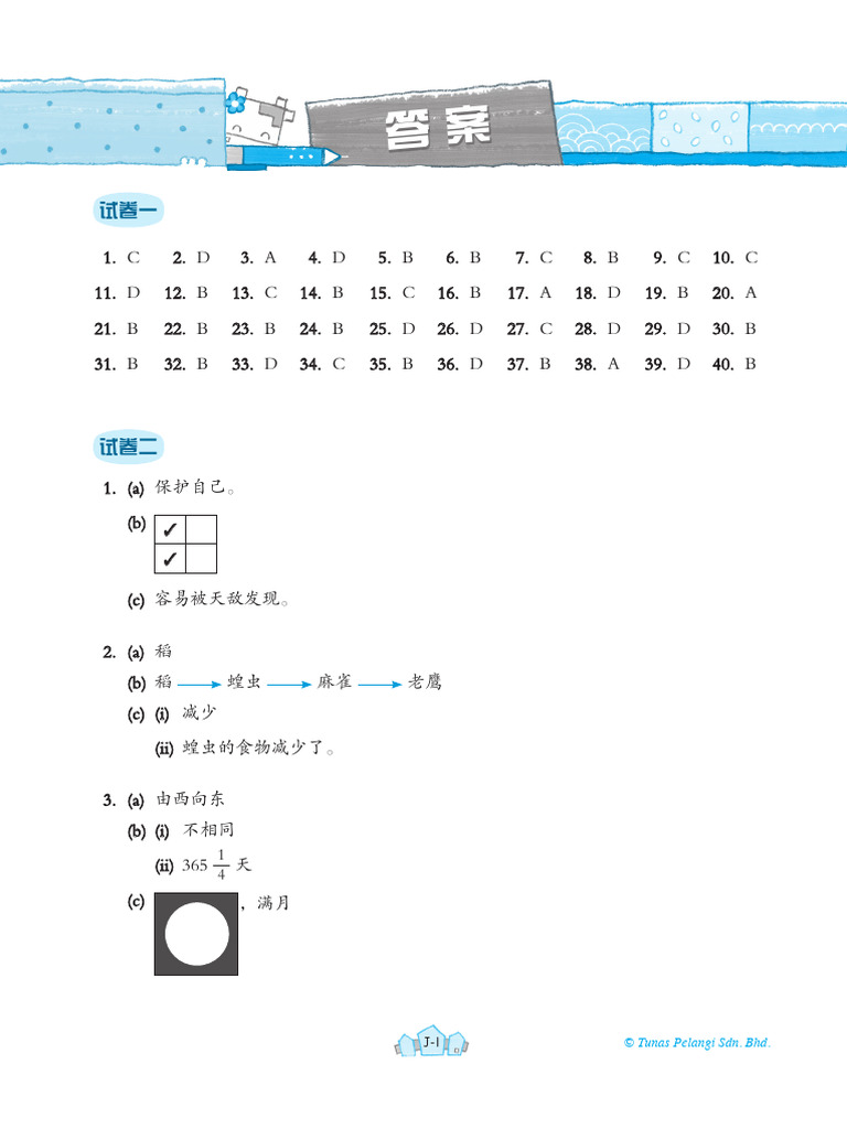 Jawapan Kertas Model Pra-UPSR Sains T5 | PDF