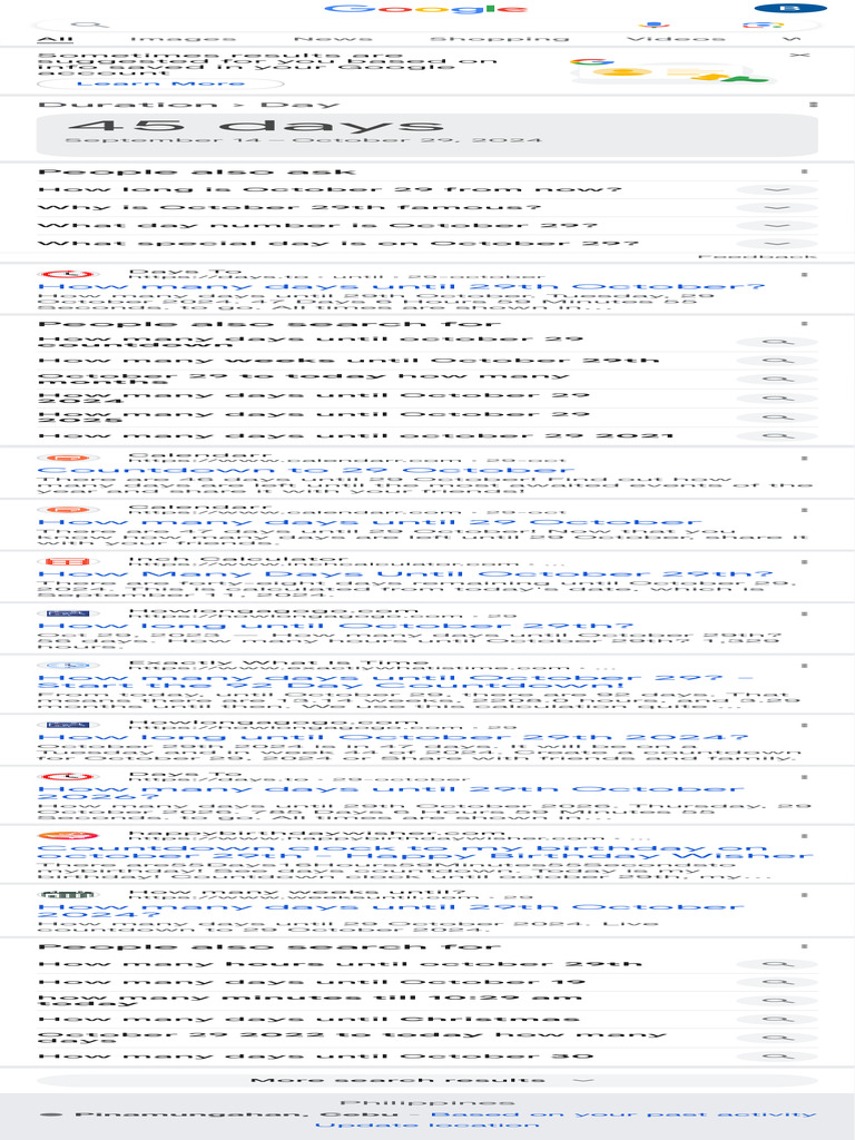How Many Days Until October 29 - Google Search | PDF