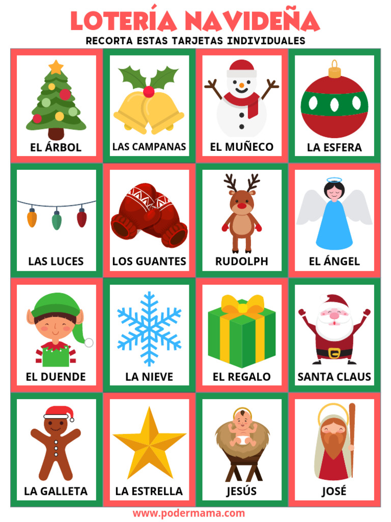 Tarjetas de Lotería Navideña | PDF | Navidad | Nochebuena