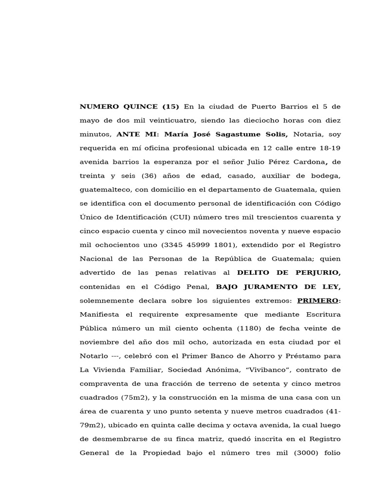 Actas de Protocolizacion | PDF | Guatemala