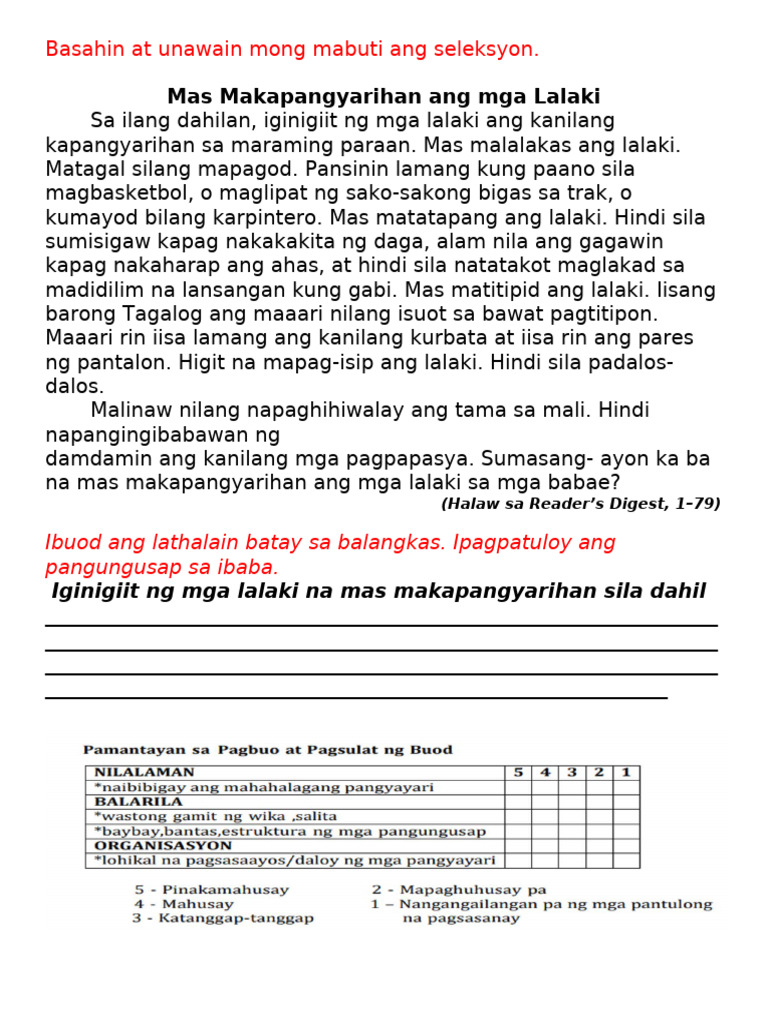 Pagbubuod | PDF