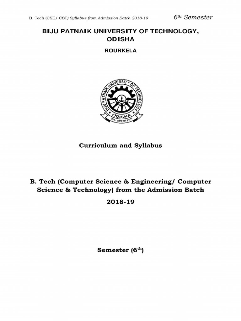 6th Sem Syllabus | PDF