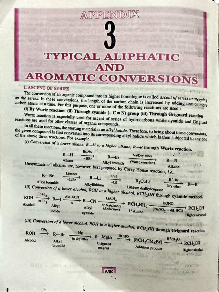 Conversion Reaction Class 12th Part 1 CAG | PDF