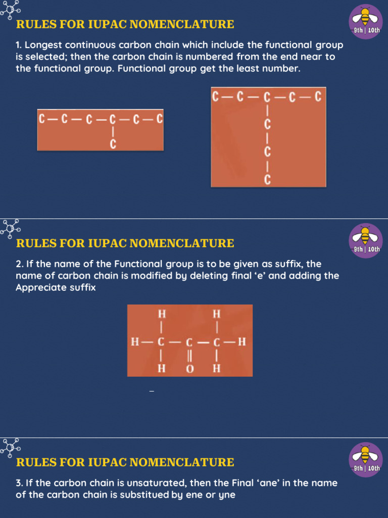 IUPAC Nomenclature Rules for Organic Compounds | PDF
