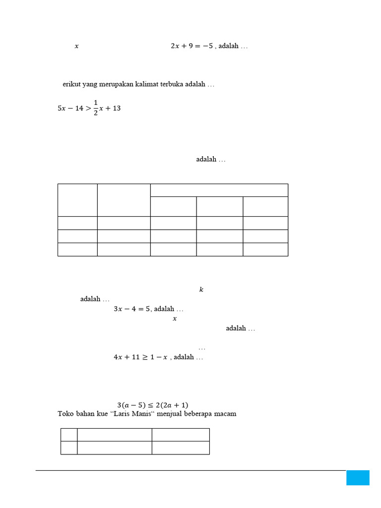 Kisi-Kisi ATS MTK 7.2 | PDF
