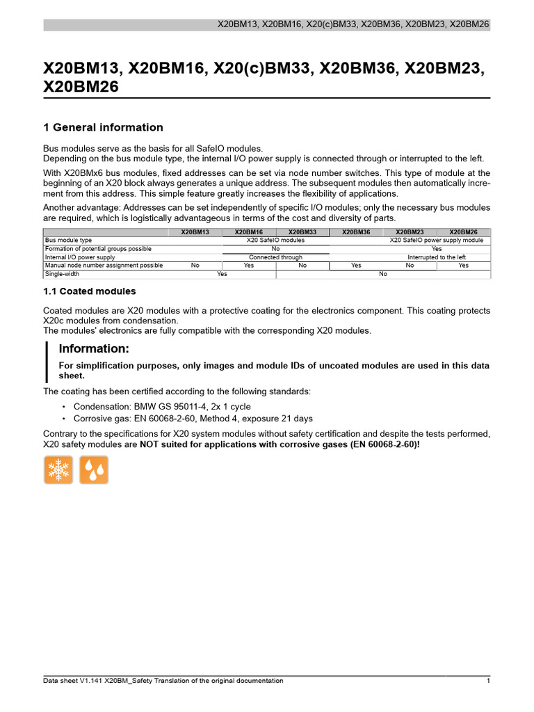 X20 Bus Modules Data Sheet Overview | PDF | Routing | Manufactured Goods