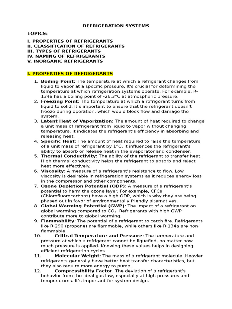 LESSON - REFRIGERANTS | PDF | Chlorofluorocarbon | Industrial Gases