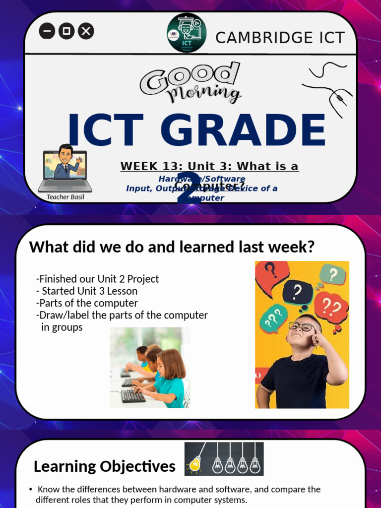 Week 13, ICT Grade 2 Unit 3 | PDF | Computer Hardware | Computer Data Storage