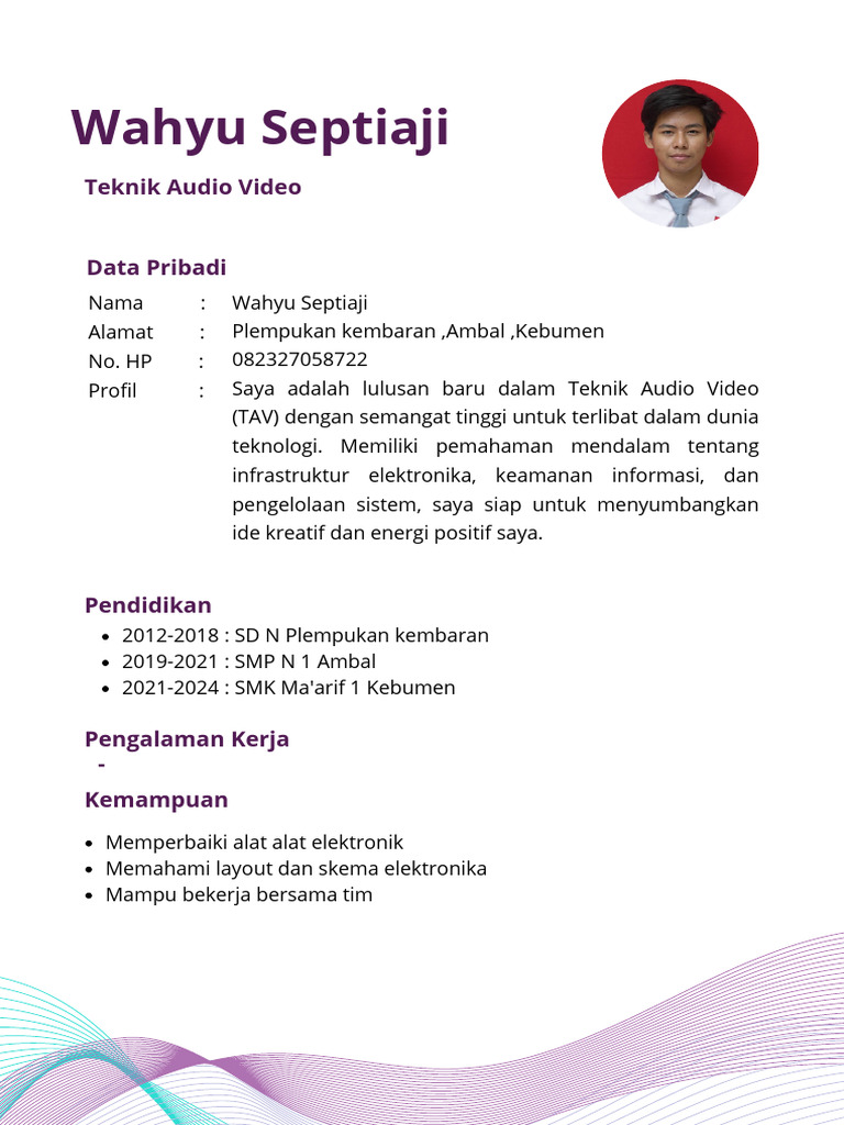 Put Minimalis CV Resume Fresh Graduate Template_20250110_145726_0000 | PDF