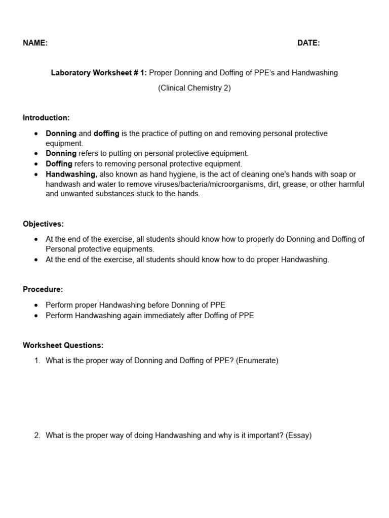 Lab Worksheet # 1 Without Rubrics | PDF